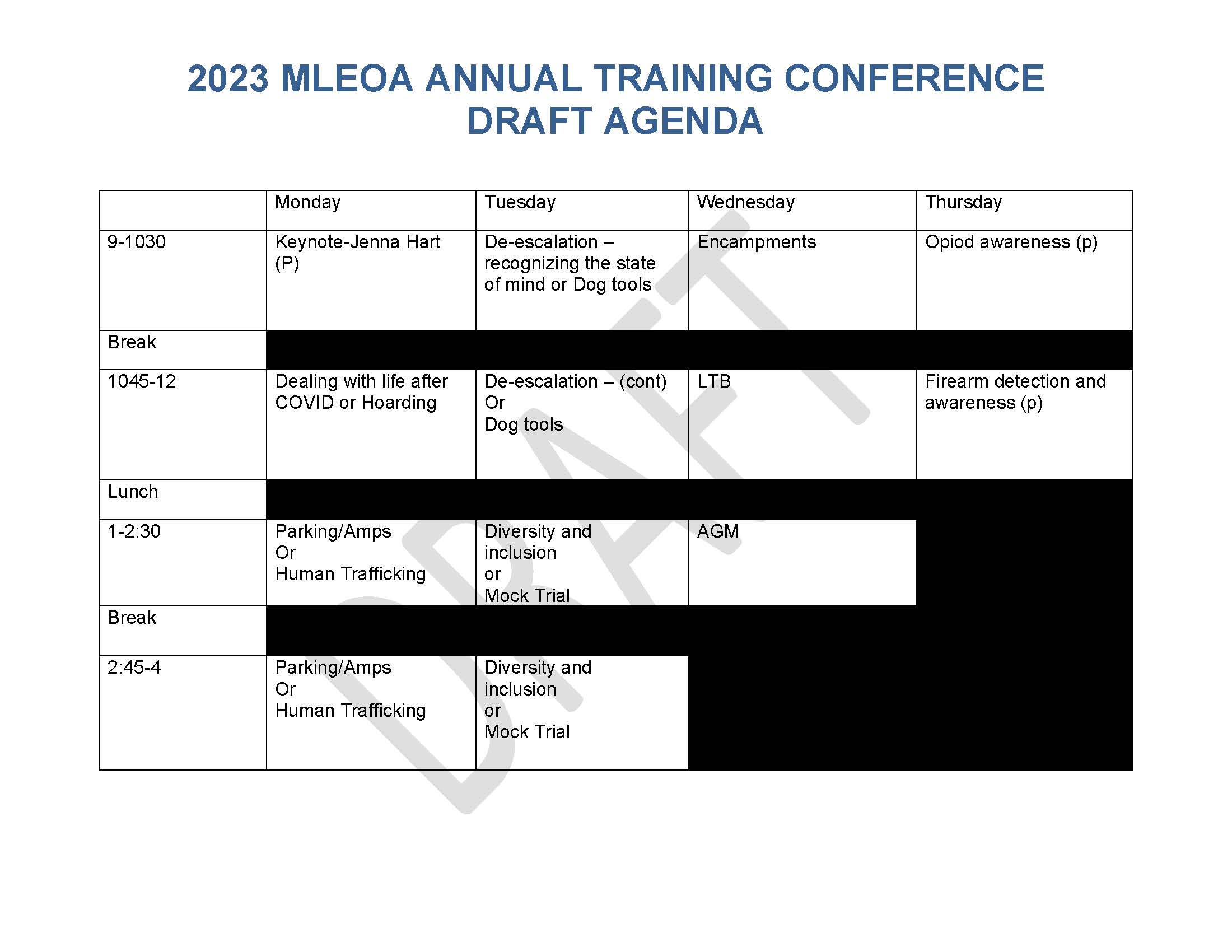 Annual Training Seminar