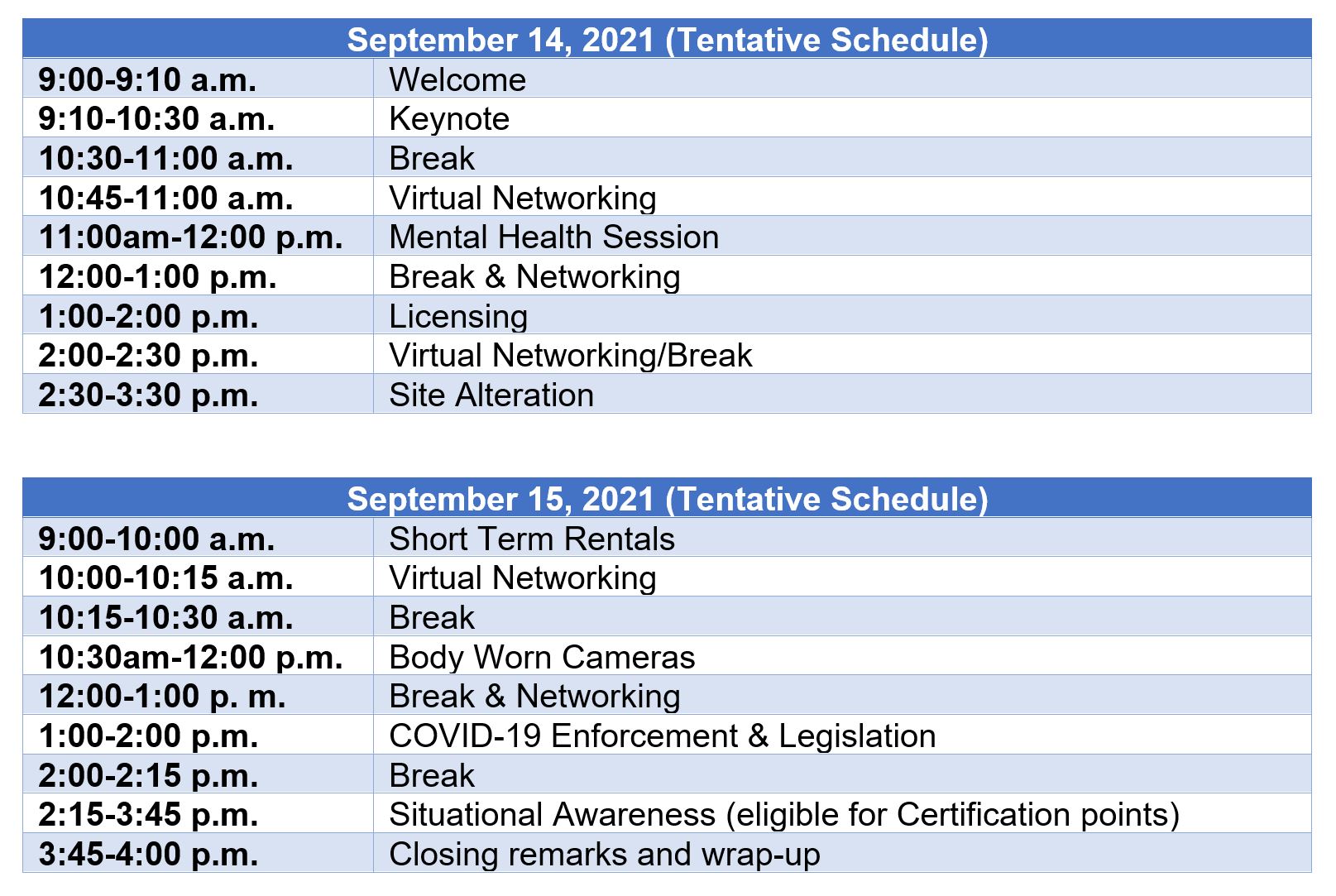Annual Training Seminar